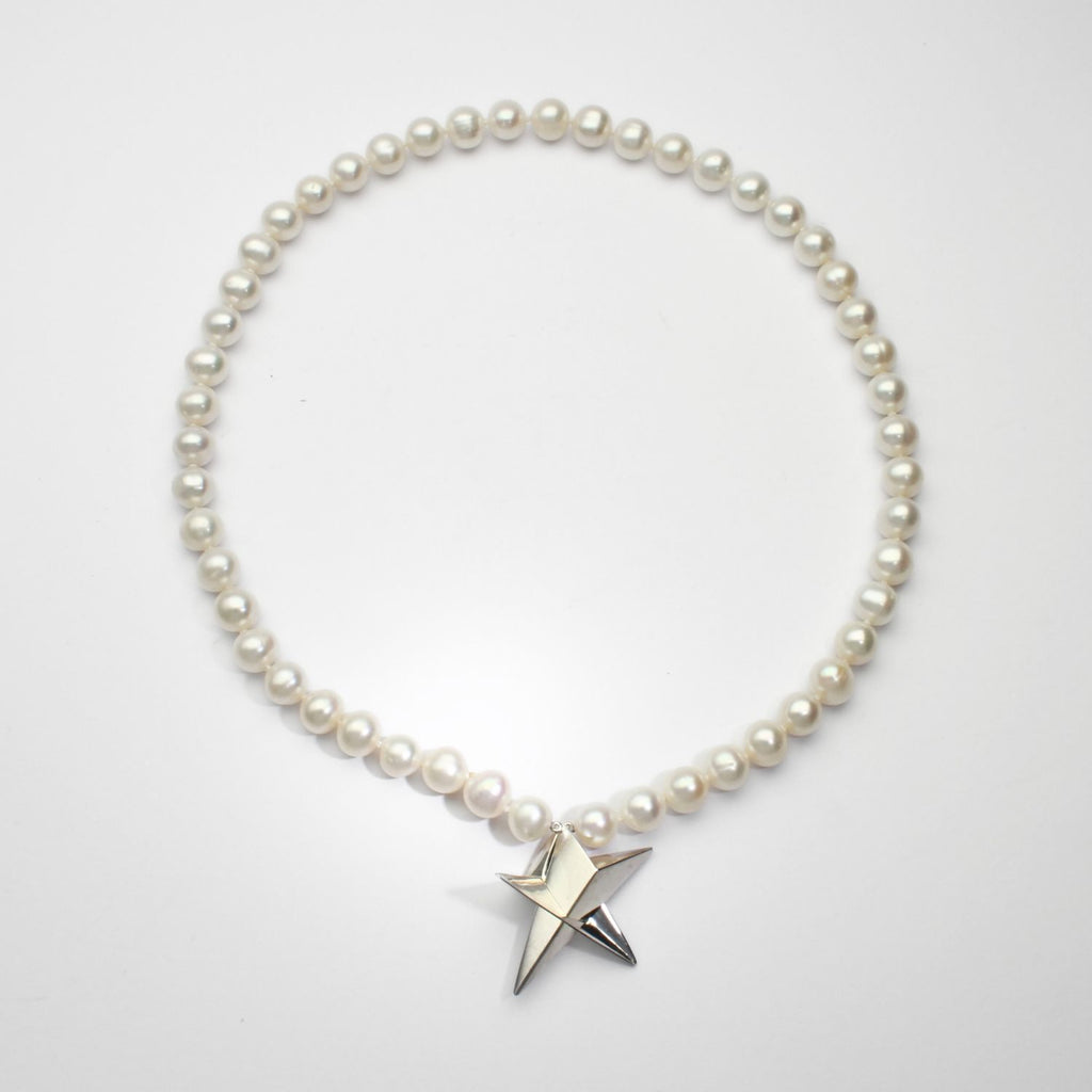 Big silver star 16' pearl necklace by Yuki Mitsuyasu – Mari Thomas ...