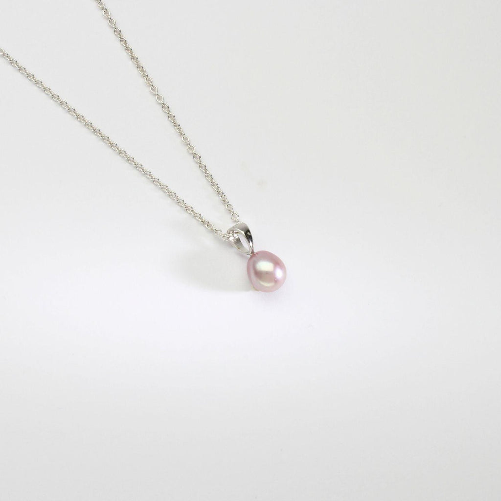 Pink 7.5mm freshwater teardrop pearl pendant – Mari Thomas Jewellery